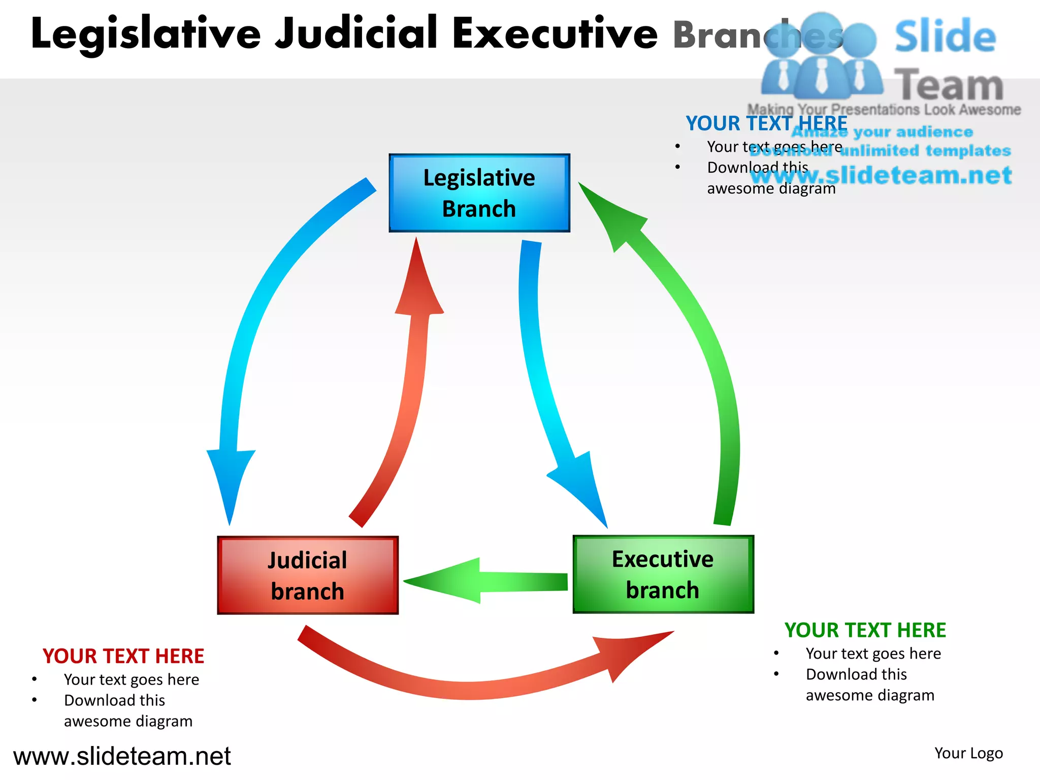 Legislative judicial executive branches powerpoint ppt slides. | PDF