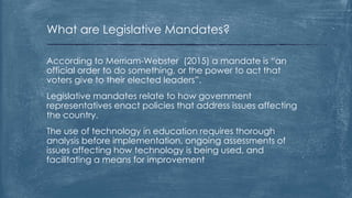 Legislative Mandates & Government Regulations | PPTX
