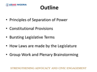 Legislative process and procedures in nigeria - Advocacy Opportunity ...