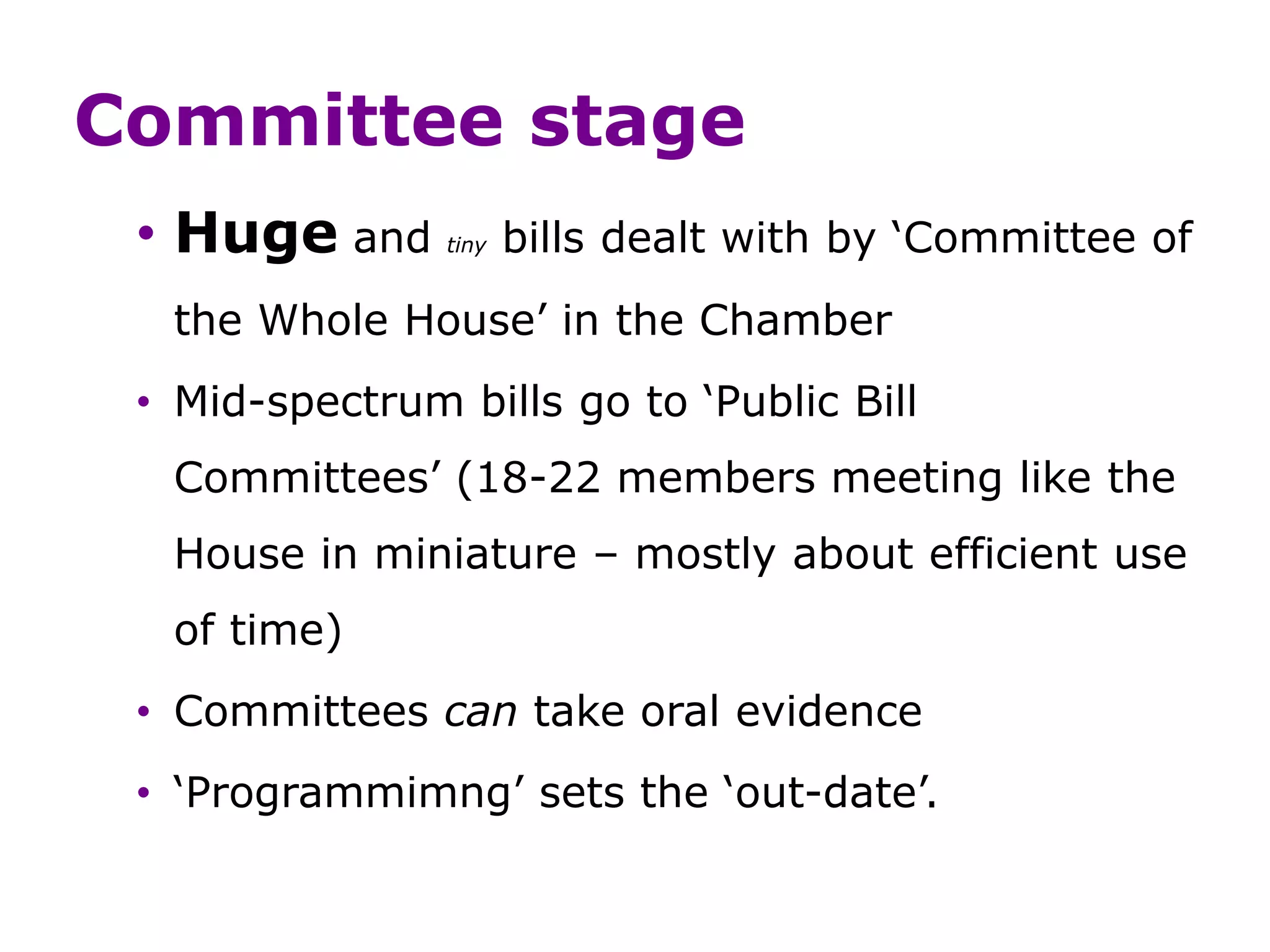 Legislative process House of Commons | PPTX
