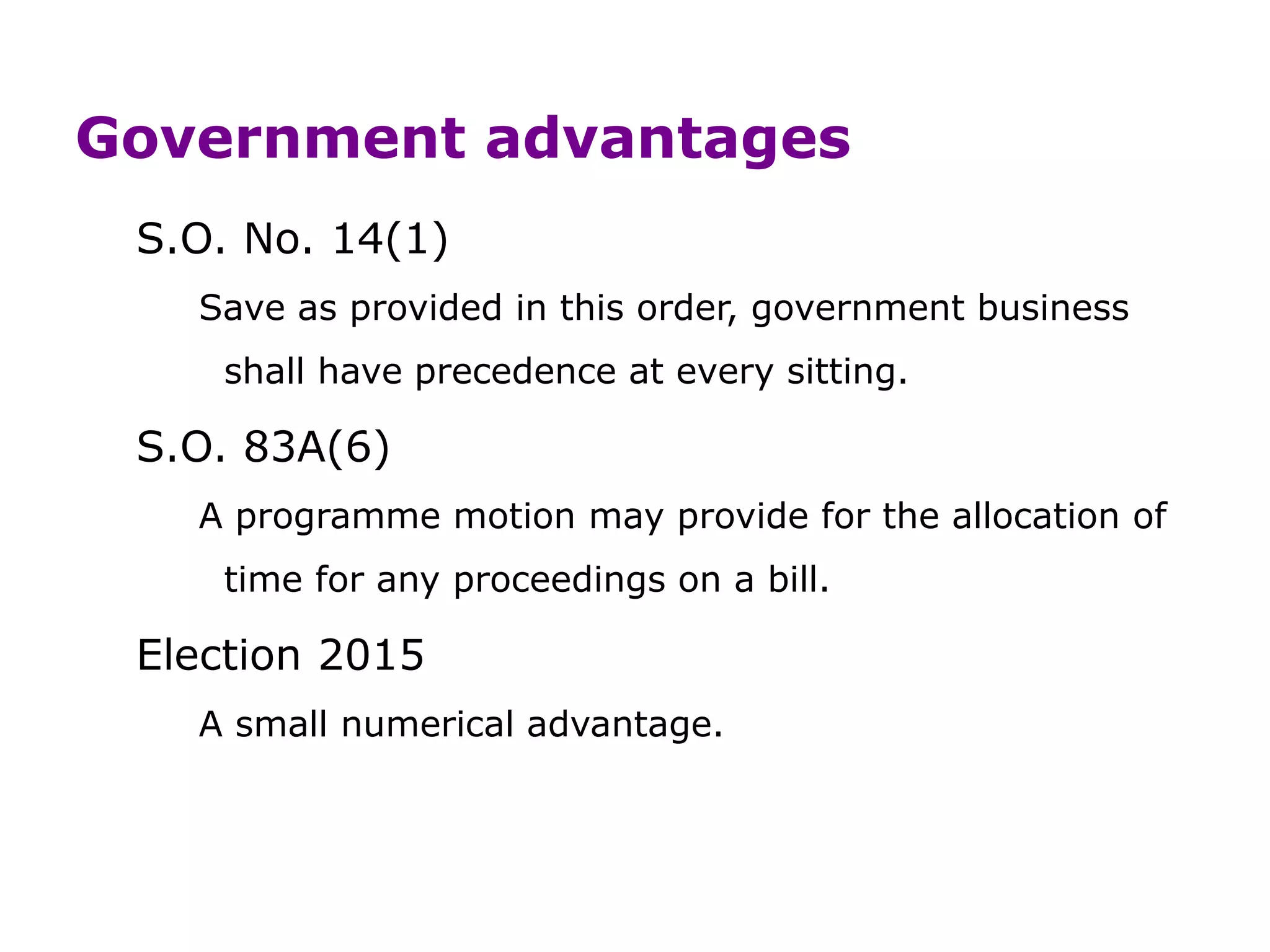Legislative process House of Commons | PPTX