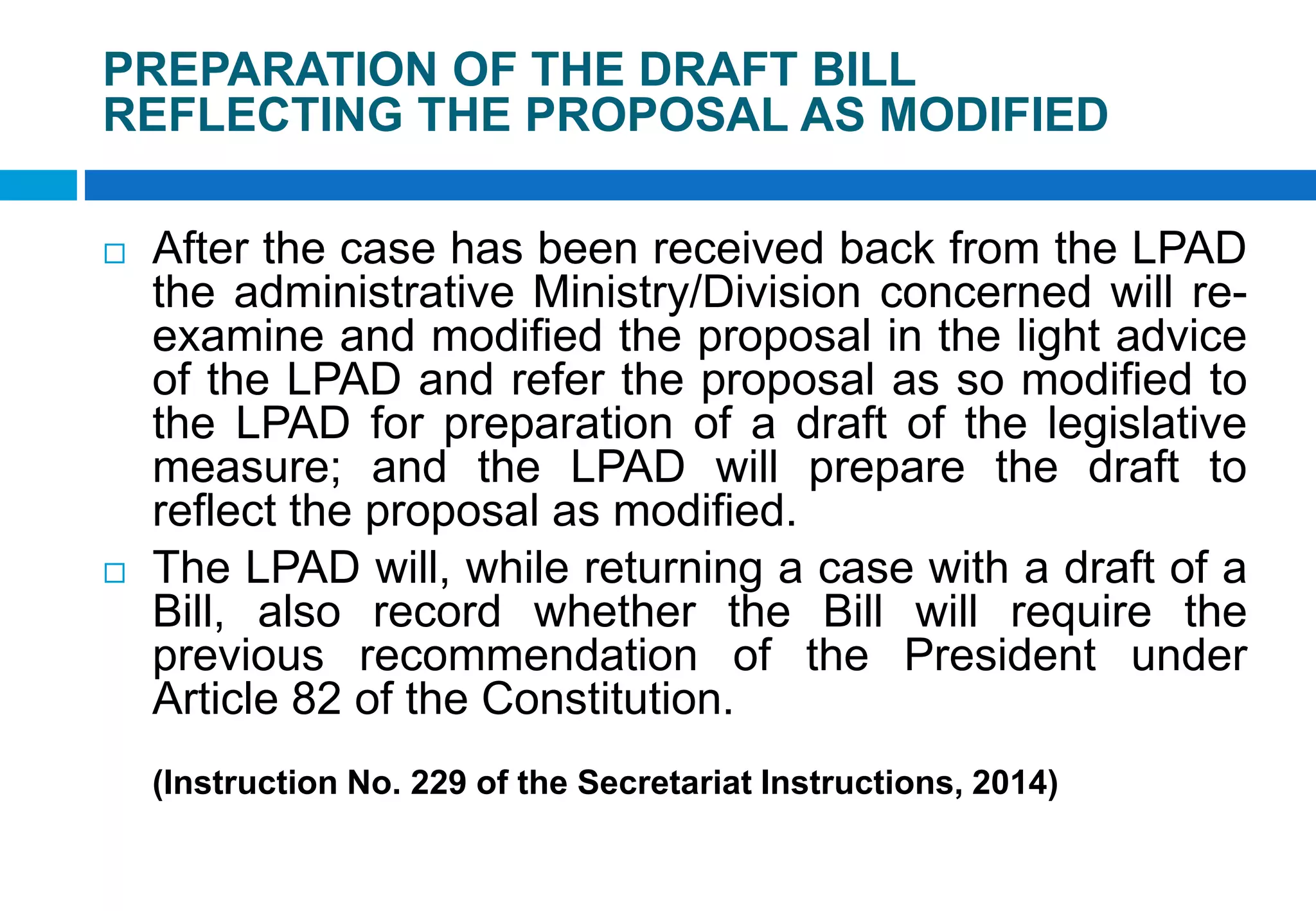 Legislative Proposal (Bill) Making Process in Bangladesh | PPTX