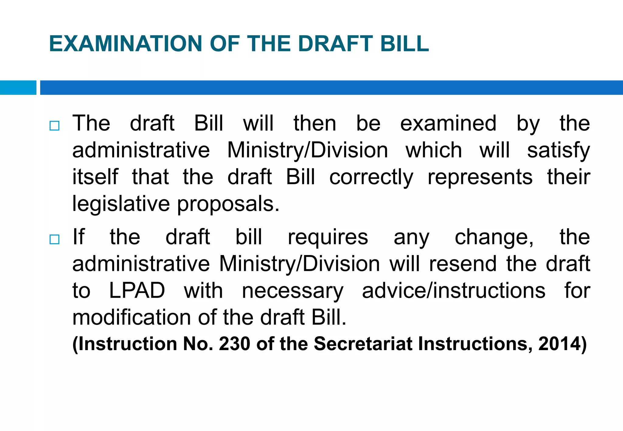 Legislative Proposal (Bill) Making Process in Bangladesh | PPTX