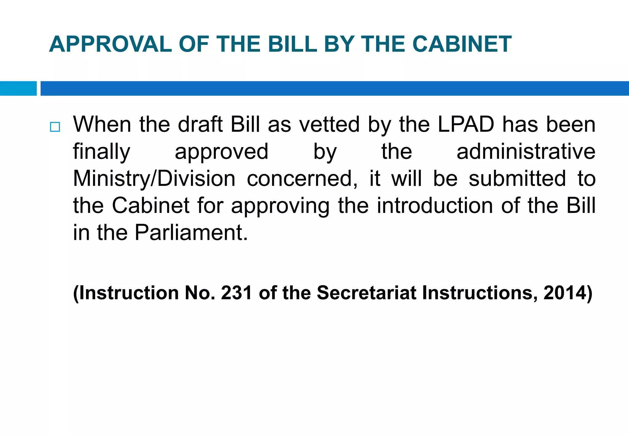 Legislative Proposal (Bill) Making Process in Bangladesh | PPTX