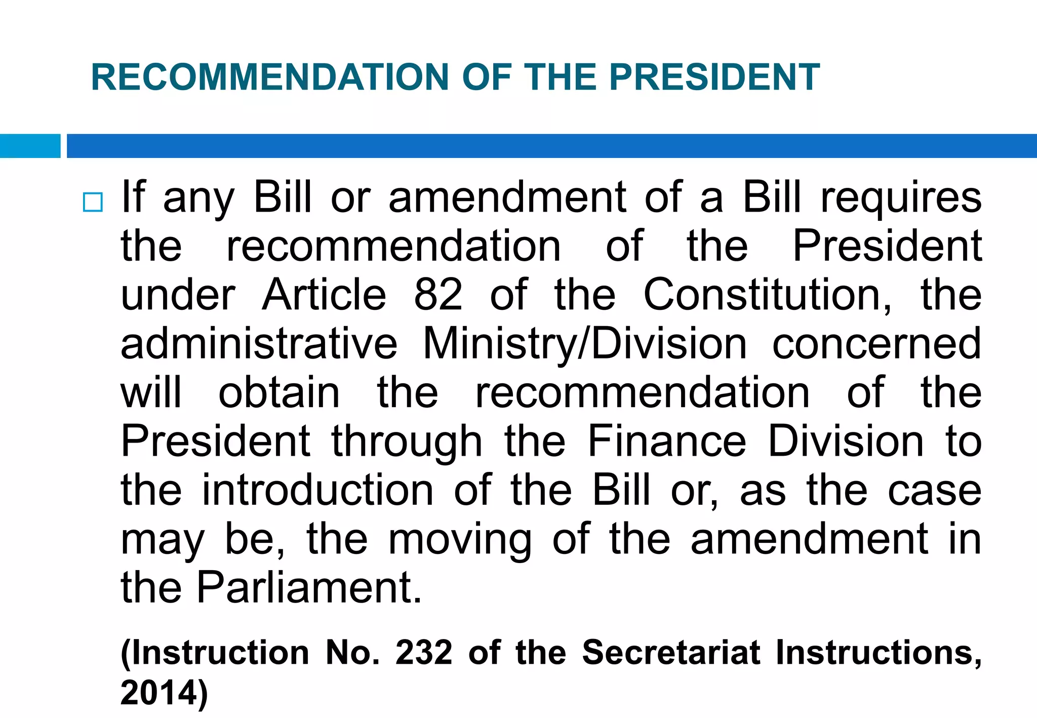 Legislative Proposal (Bill) Making Process in Bangladesh | PPTX