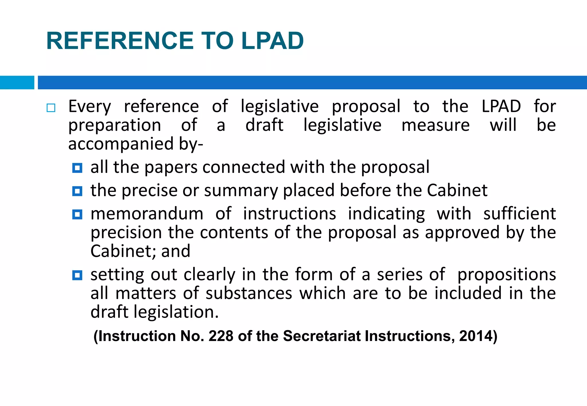 Legislative Proposal (Bill) Making Process in Bangladesh | PPTX