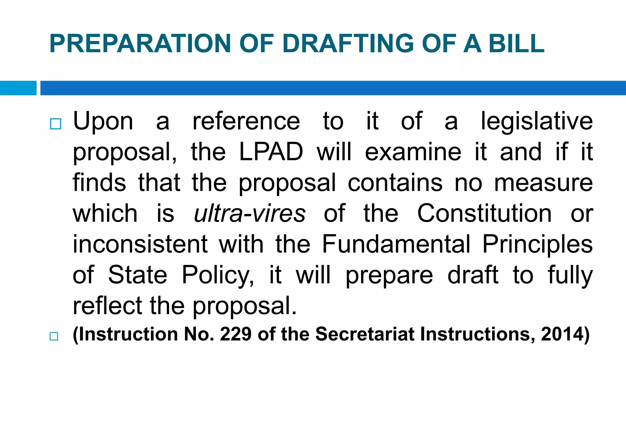 Legislative Proposal (Bill) Making Process in Bangladesh | PPTX