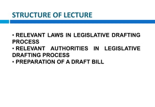 Legislative Proposal (Bill) Making Process in Bangladesh | PPTX