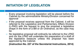 Legislative Proposal (Bill) Making Process in Bangladesh | PPTX