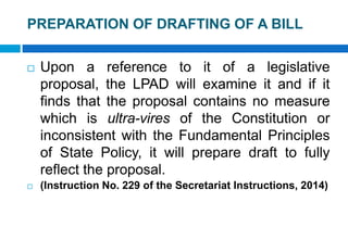 Legislative Proposal (Bill) Making Process in Bangladesh | PPTX