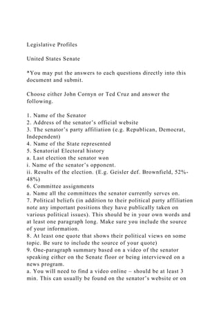 Legislative ProfilesUnited States Senate You may put the .docx