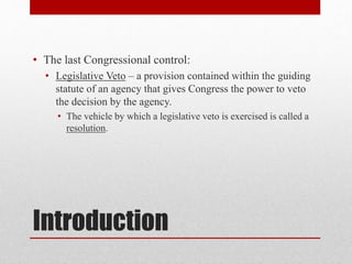 Legislative veto | PPT
