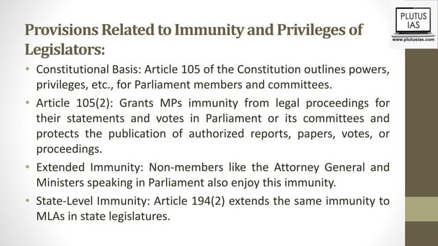 Legislators Immunity From Prosecution.pptx