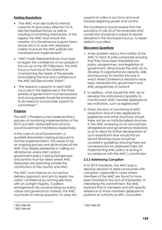 ANC Legislature and Governance Policy Document | PDF