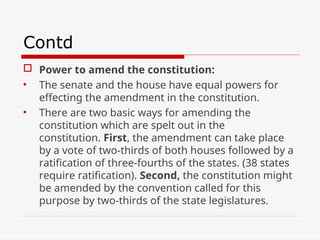 Legislature of USA.ppt- Important for Calcutta University | PPT