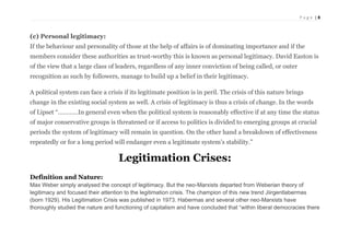 Legitimacy-converted in the political obligation | PDF