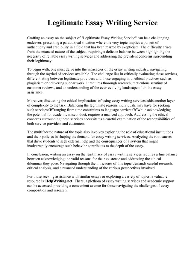 Legitimate Essay Writing Service.pdf