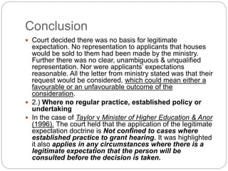 Legitimate expectation evolution | PPTX