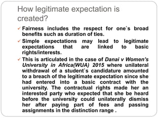 Legitimate expectation evolution | PPTX