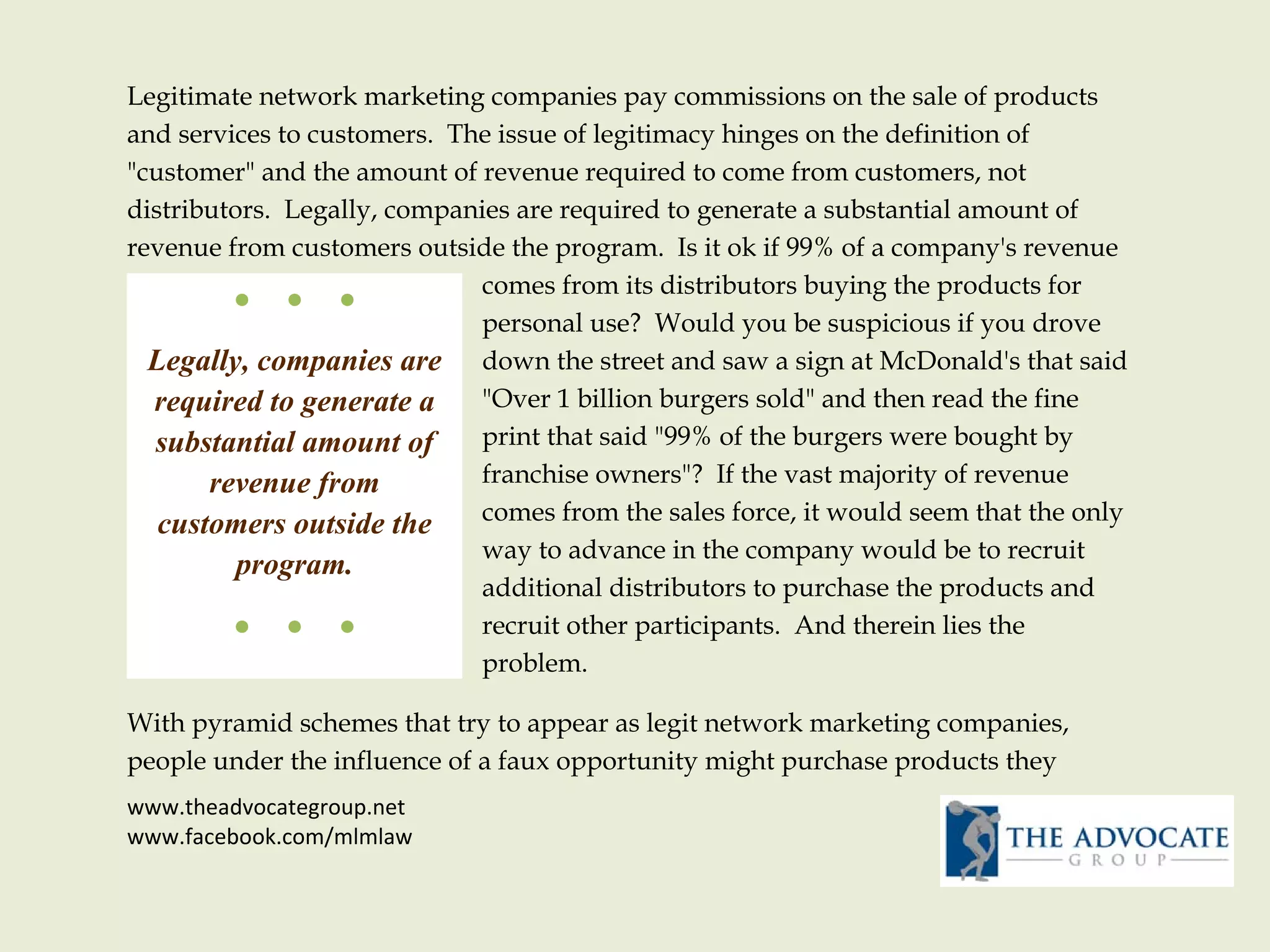 Legitimate Mlm Or Pyramid Scheme How Can You Tell | PDF