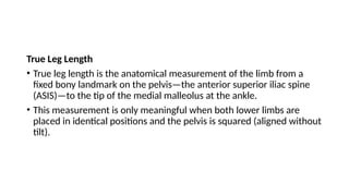 Leg Length Measurement true and apparent measurement limb length ...