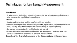 Leg Length Measurement true and apparent measurement limb length ...