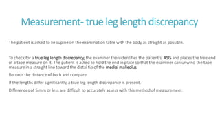 Leg length measurements | PPTX