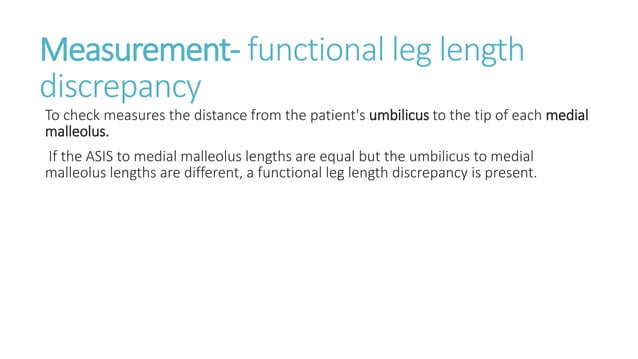 Leg length measurements | PPTX