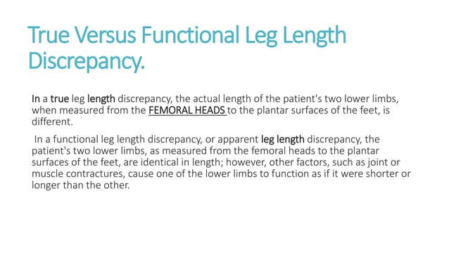 Leg length measurements | PPTX
