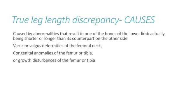 Leg length measurements | PPTX
