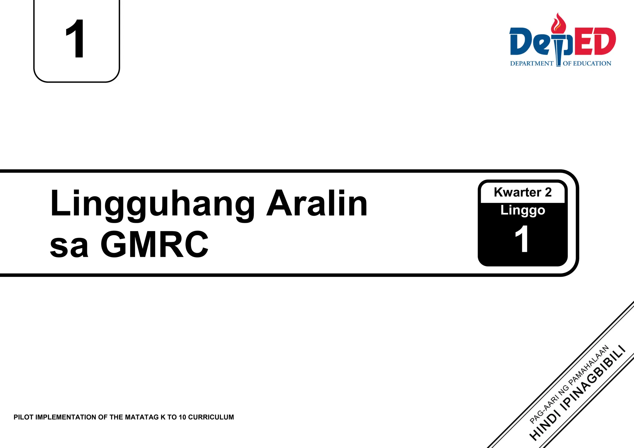 LE_GMRC1_Q2_W1_v2.pdf grade 1 DAILY LESSON LOG | PDF