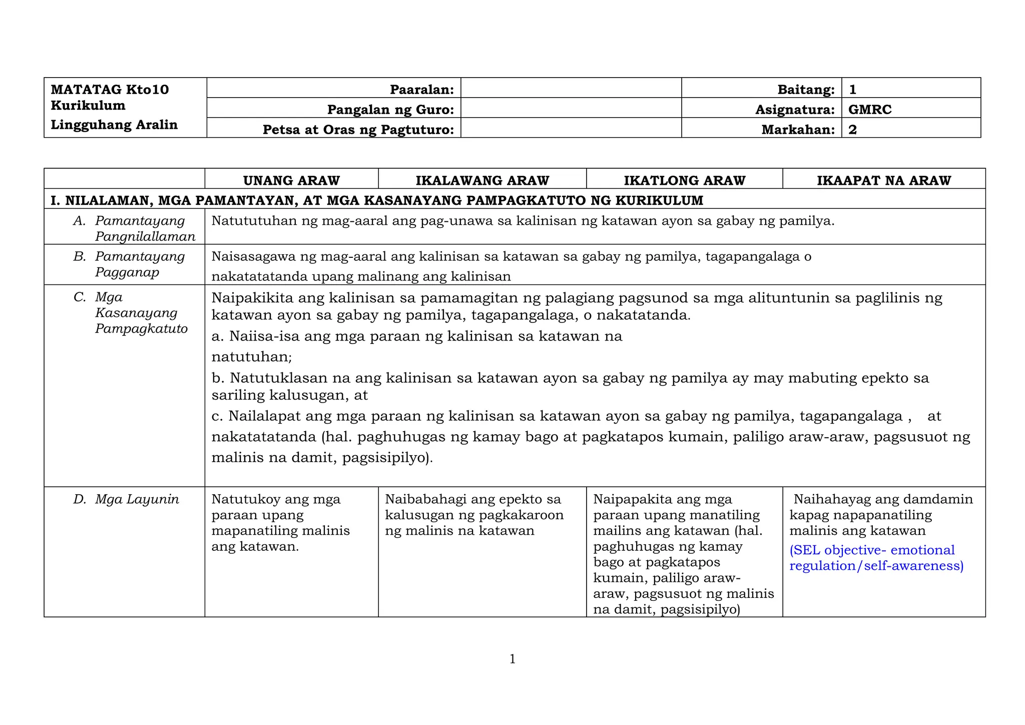 LE_GMRC1_Q2_W1_v2.pdf LESSON EXEMPLAR IN GRADE 1 | PDF
