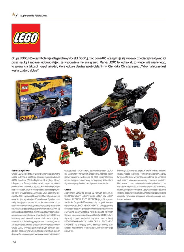 Case study marki LEGO z Albumu Superbrands Polska 2017 | PDF