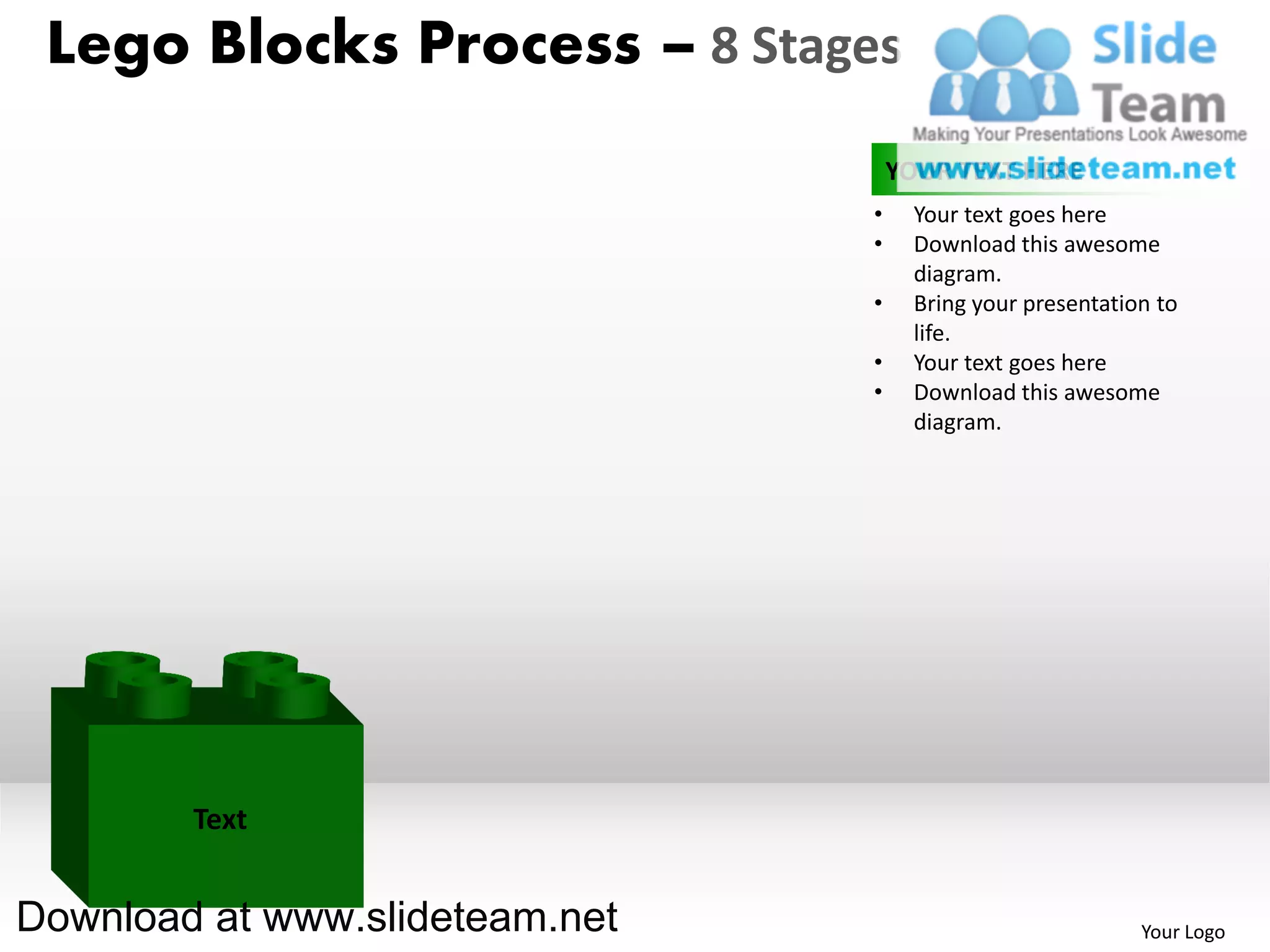 Lego blocks and pieces stacked on top of one another process 8 stages ...