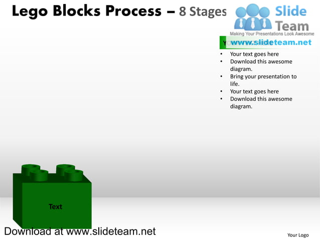 Lego blocks and pieces stacked on top of one another process 8 stages ...