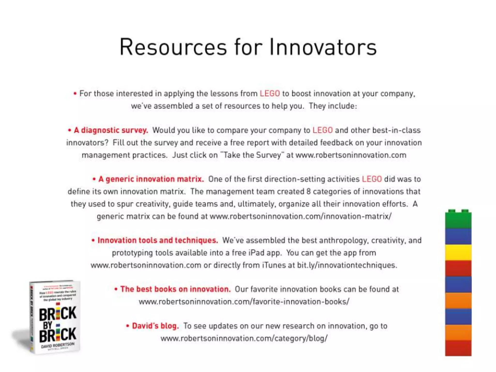 Brick by Brick - How Lego reinvented the seven truths of innovation to ...