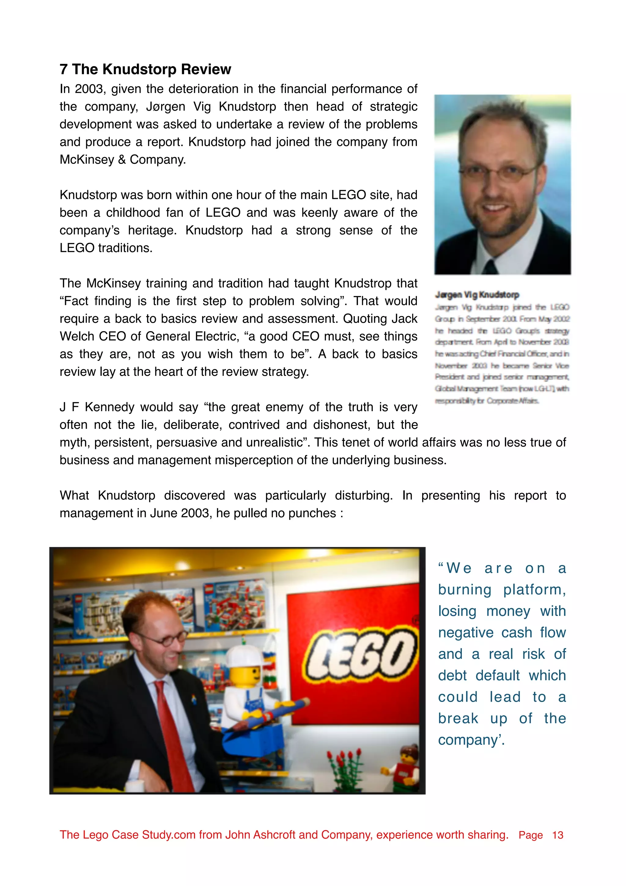 The Lego case study, the great turnaround 2003 - 2013 | PDF