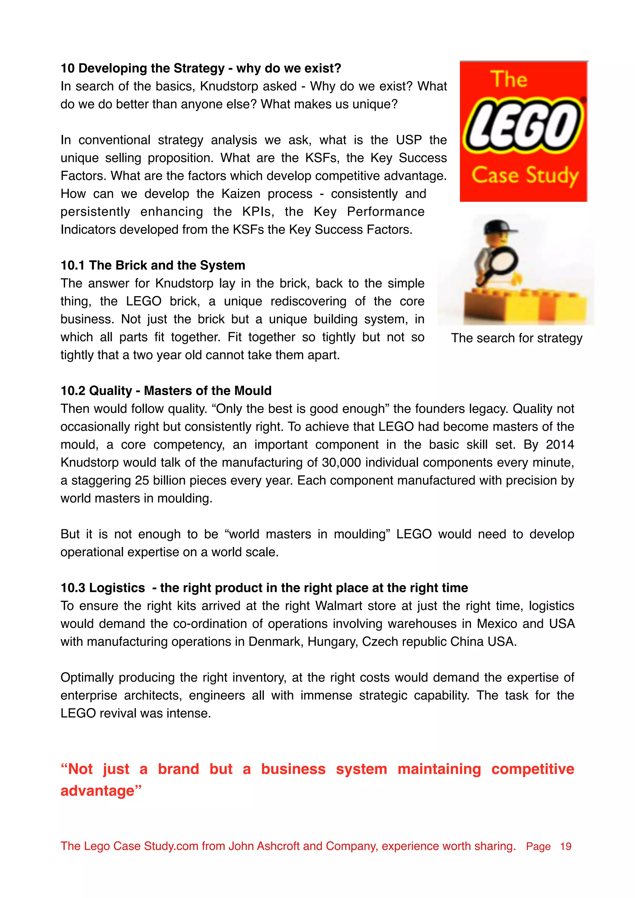 The Lego case study, the great turnaround 2003 - 2013 | PDF