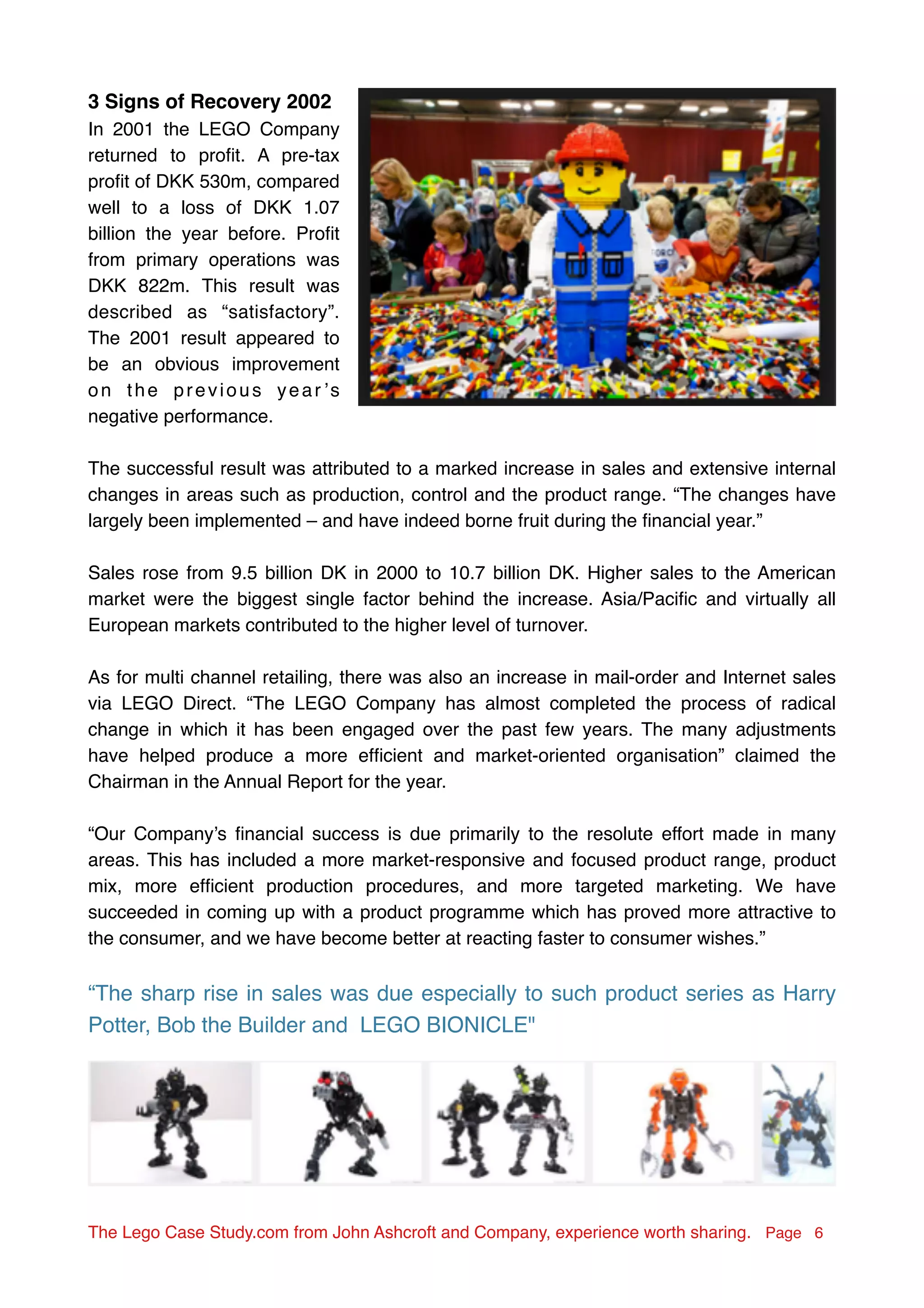 The Lego case study, the great turnaround 2003 - 2013 | PDF