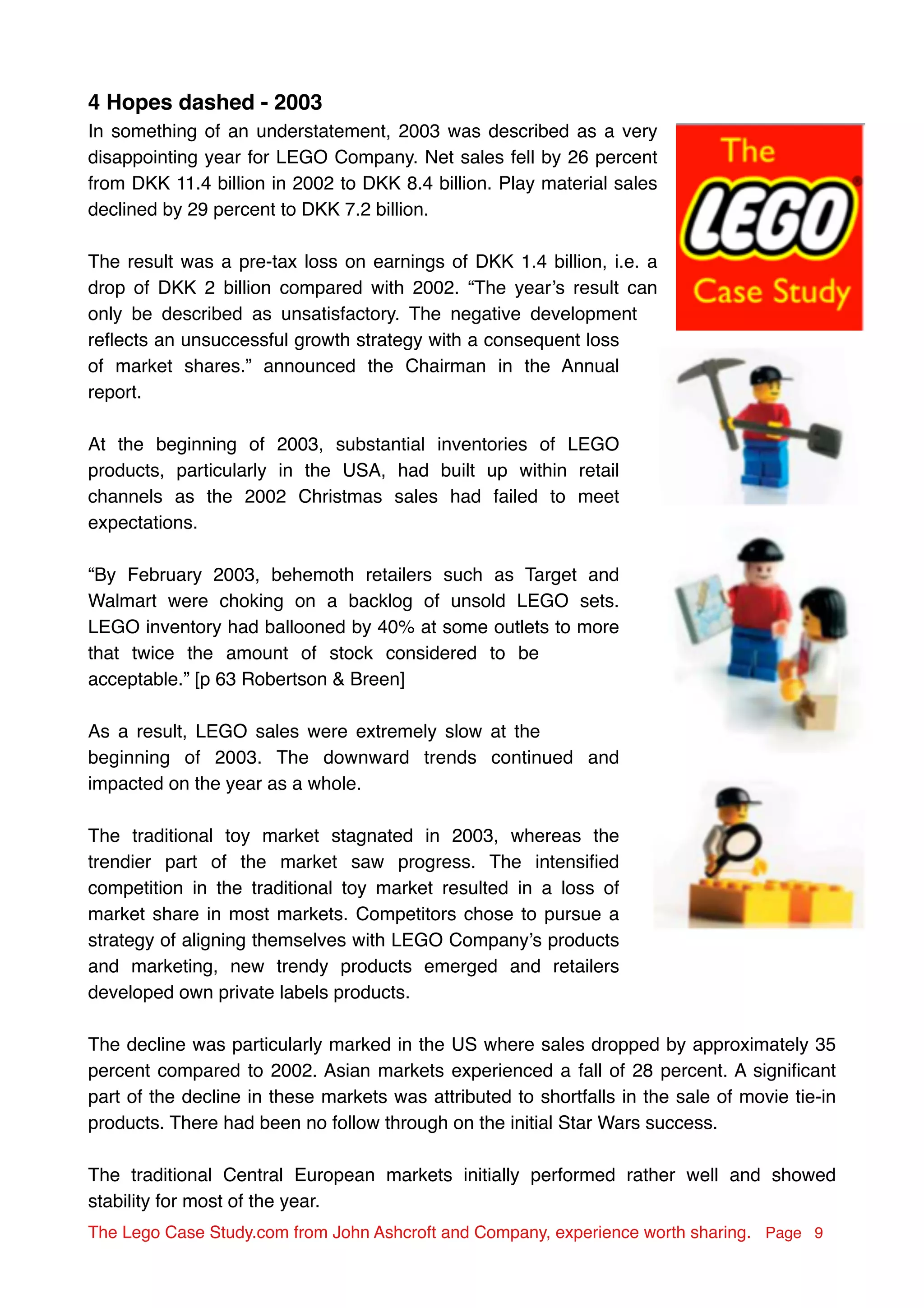 The Lego case study, the great turnaround 2003 - 2013 | PDF