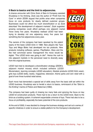 The Lego case study, the great turnaround 2003 - 2013 | PDF
