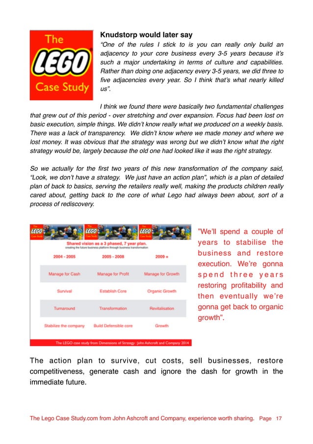 The Lego case study, the great turnaround 2003 - 2013 | PDF | Sales ...