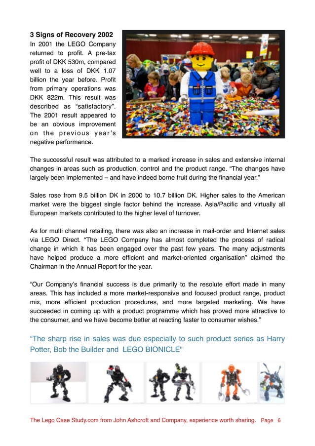 The Lego case study, the great turnaround 2003 - 2013 | PDF | Sales ...