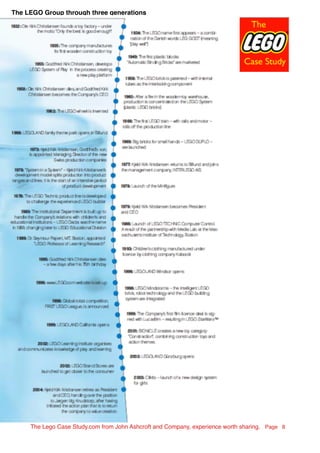 The Lego case study, the great turnaround 2003 - 2013 | PDF