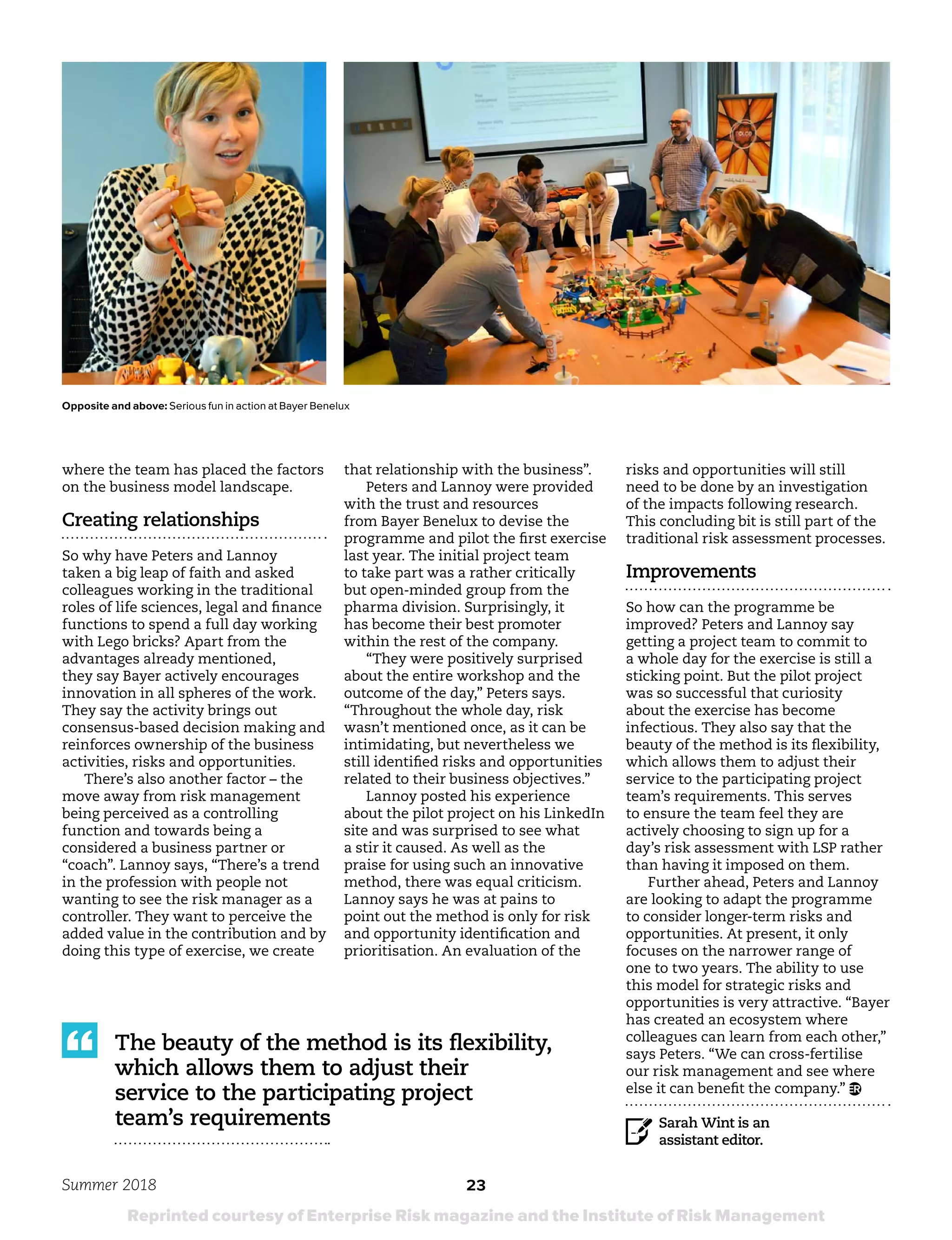 Risk Assessment using LEGO® Serious Play® | PDF