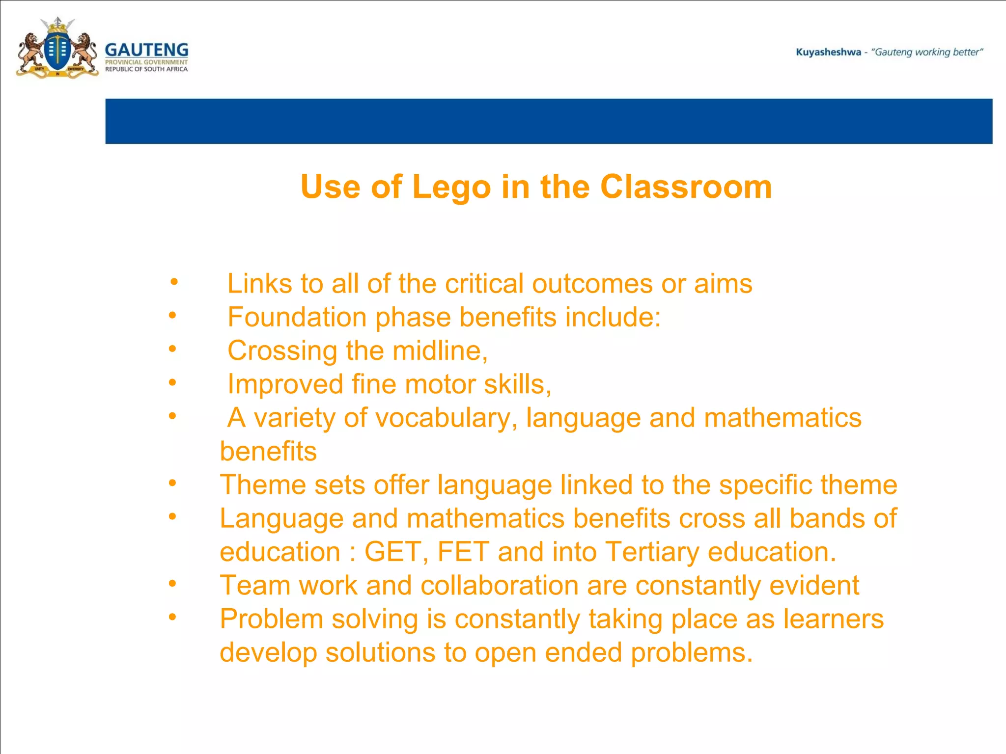 Lego in education | PPT