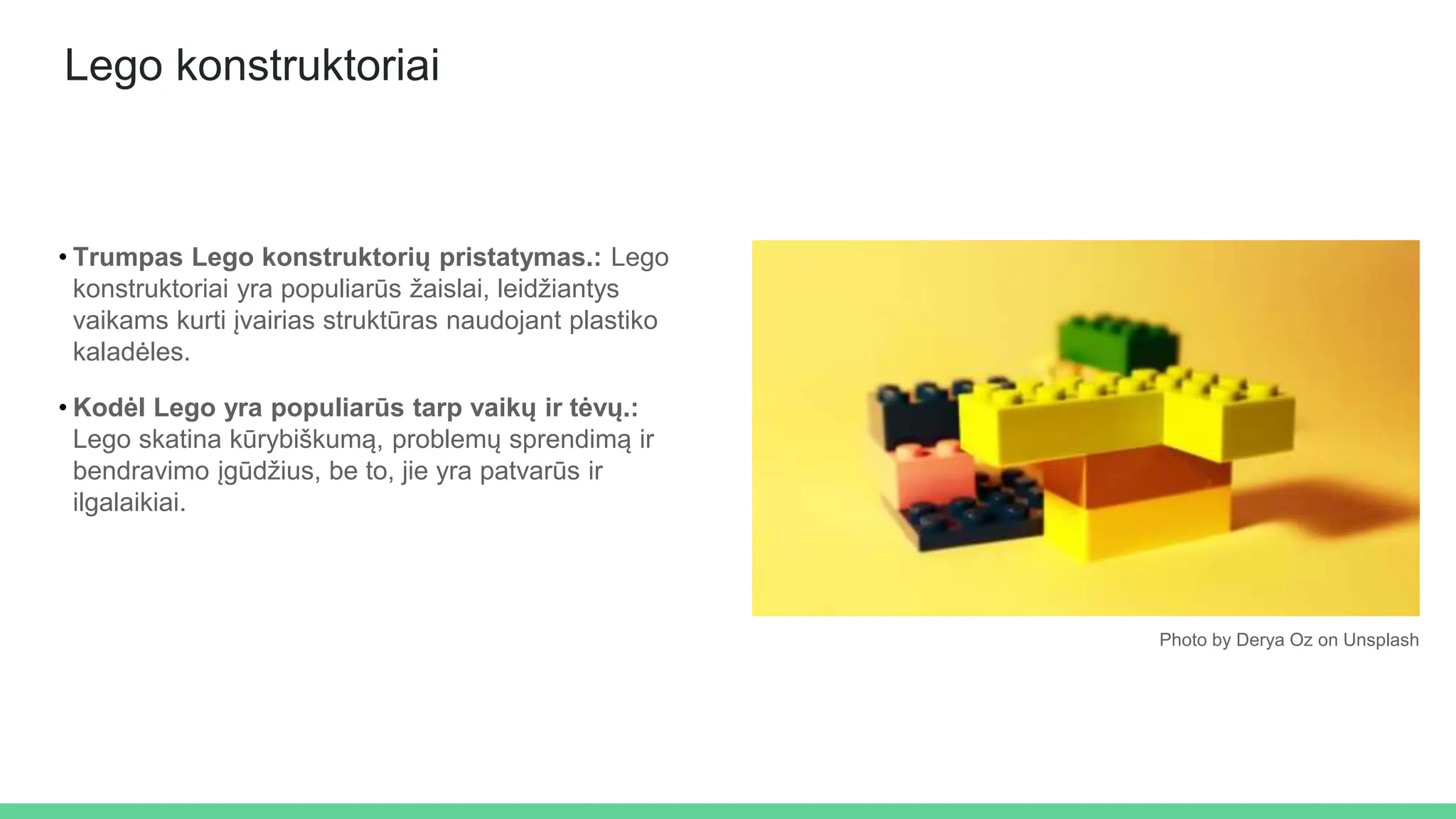 Lego konstruktoriai vaikams, tėvams, visiems | PPTX