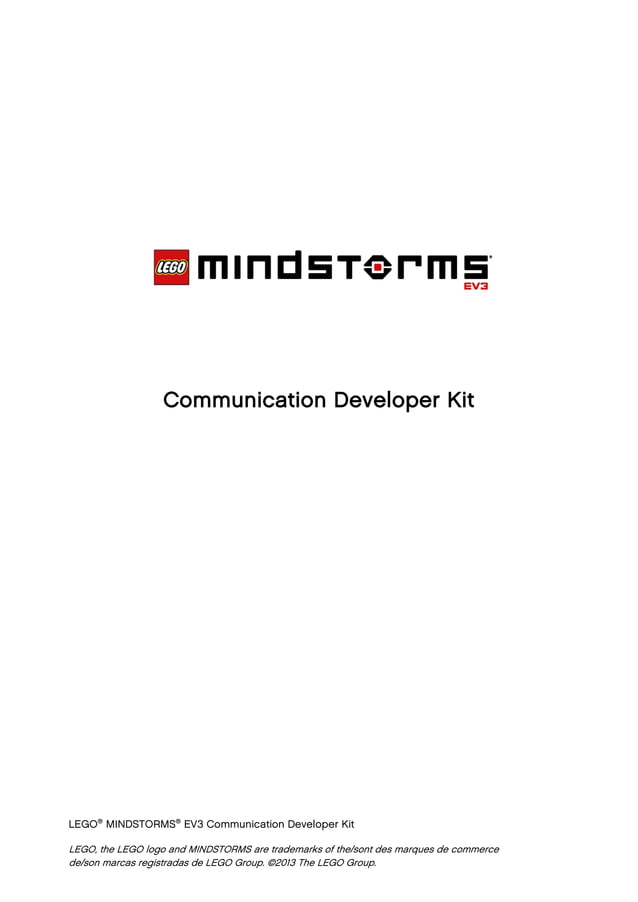 Lego mindstorms ev3 communication developer kit | PDF