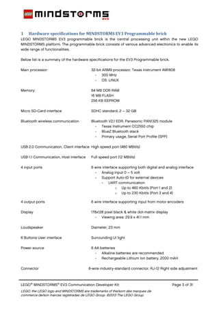 Lego mindstorms ev3 communication developer kit | PDF