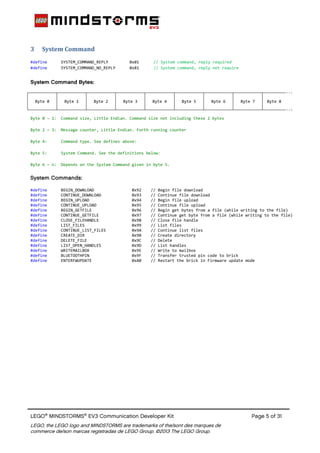 Lego mindstorms ev3 communication developer kit | PDF